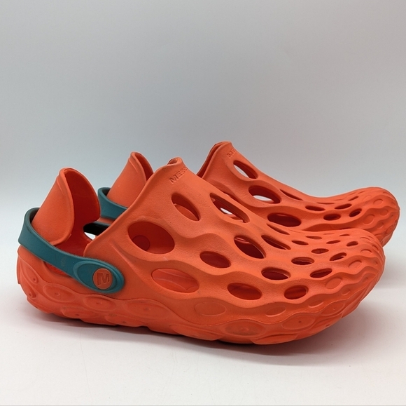 Merrell | Shoes | Merrell Hydro Moc Orange Blue Foam Clog Slip On Shoe ...